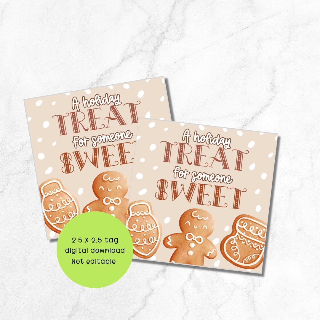 Printable Christmas Tag, a Little Treat for Someone Sweet, Christmas ...