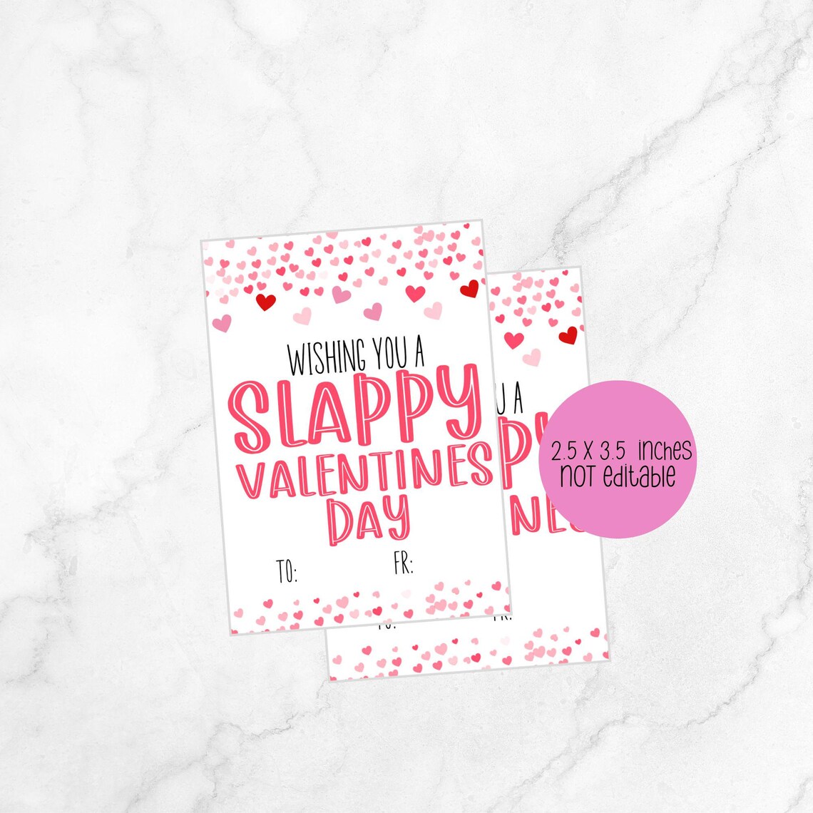 Slappy Valentines Day Tag, Printable Valentines Day Tag, Sticky Hand ...