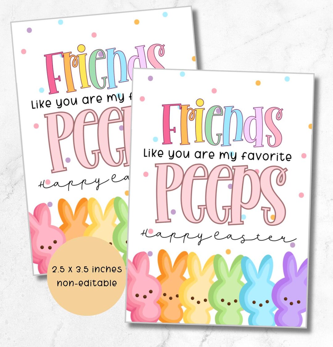 Friends Like You Are My Favorite Peeps, Easter Printable Tag, Easter ...
