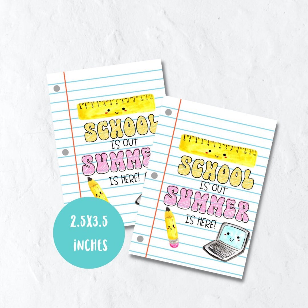 Printable End of the School Year, Teacher Gift Tag Digital Download ...