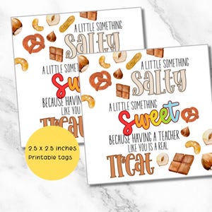 A Little Something Salty and Sweet Trail Mix Tag, Teachers Appreciation ...