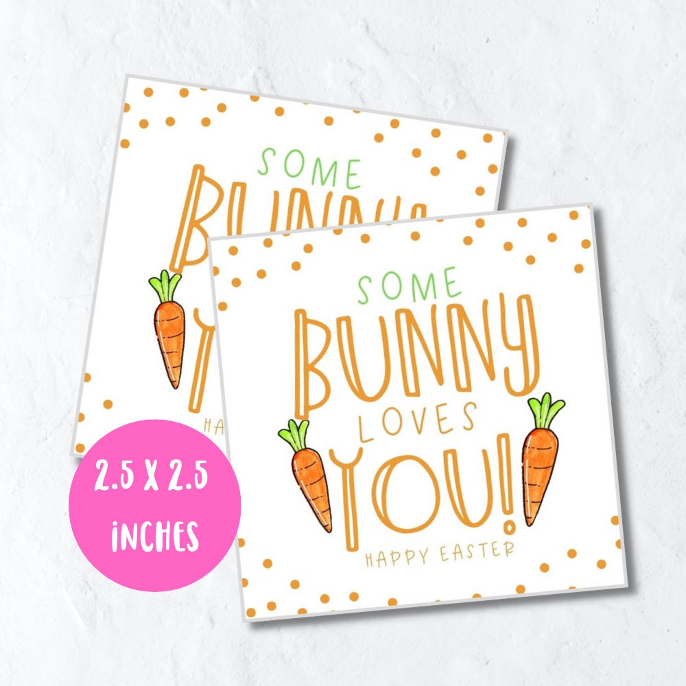Printable Easter Tag Some Bunny Loves You Printable Gift - Etsy