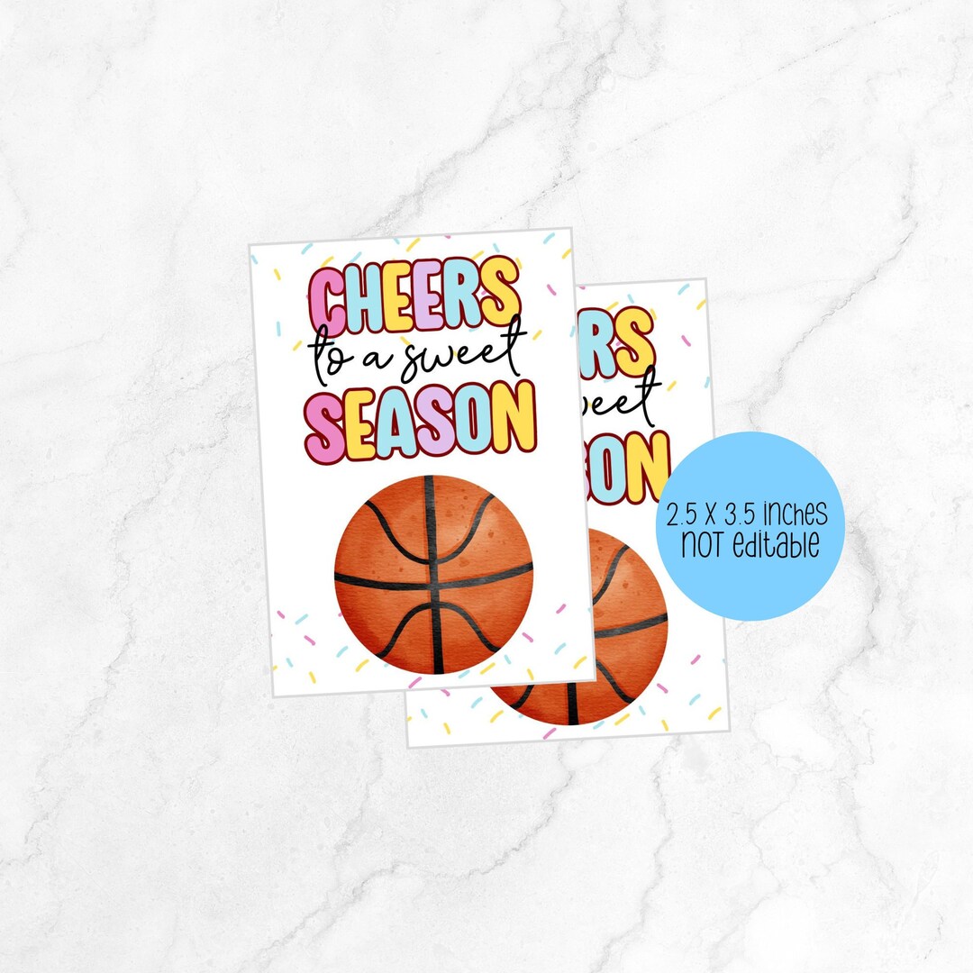 Basketball Snack Bag Tags, Cheers to Sweet Season Tag ,sports Snacks ...