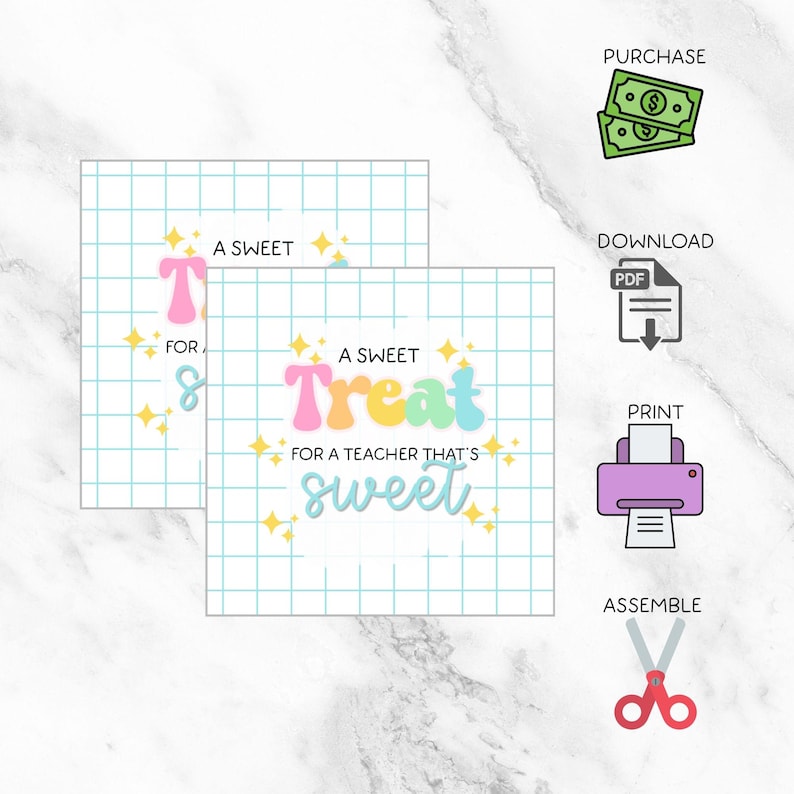 Teacher Appreciation Favor Tag, A Sweet Treat for A Teacher That's ...