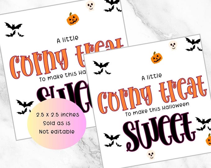 Halloween Candy Corn Gift Tag Template, Printable This May Be Corny but ...