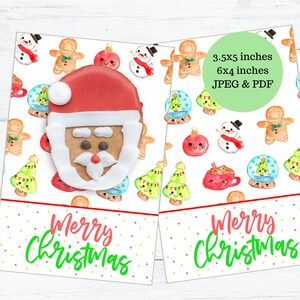Mini Printable Christmas Cookie Card - Printable Cookie Card Backing ...