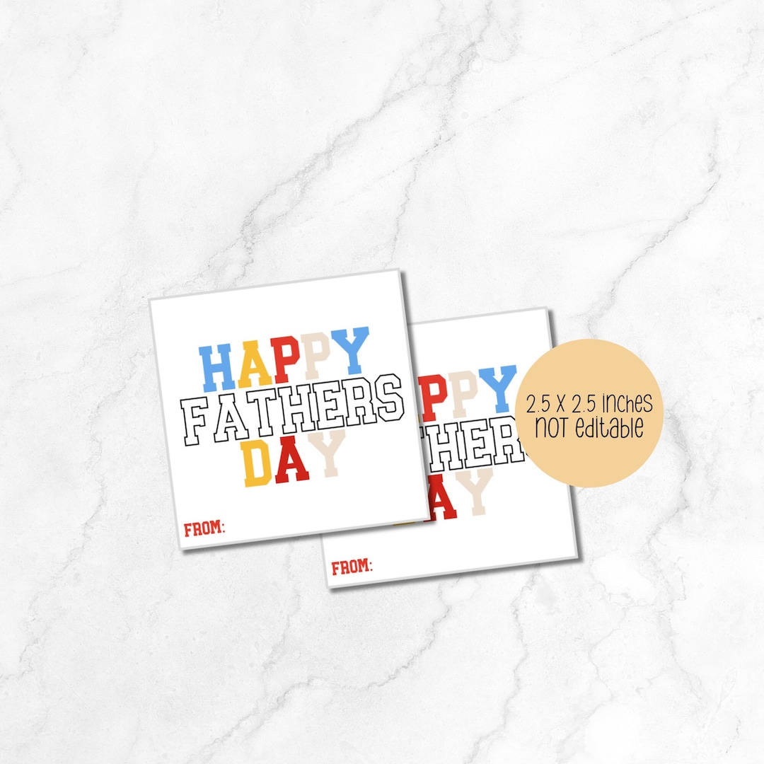 Printable Happy Fathers Day Gift Tag, Printable Gift Tag, Printable Tag ...