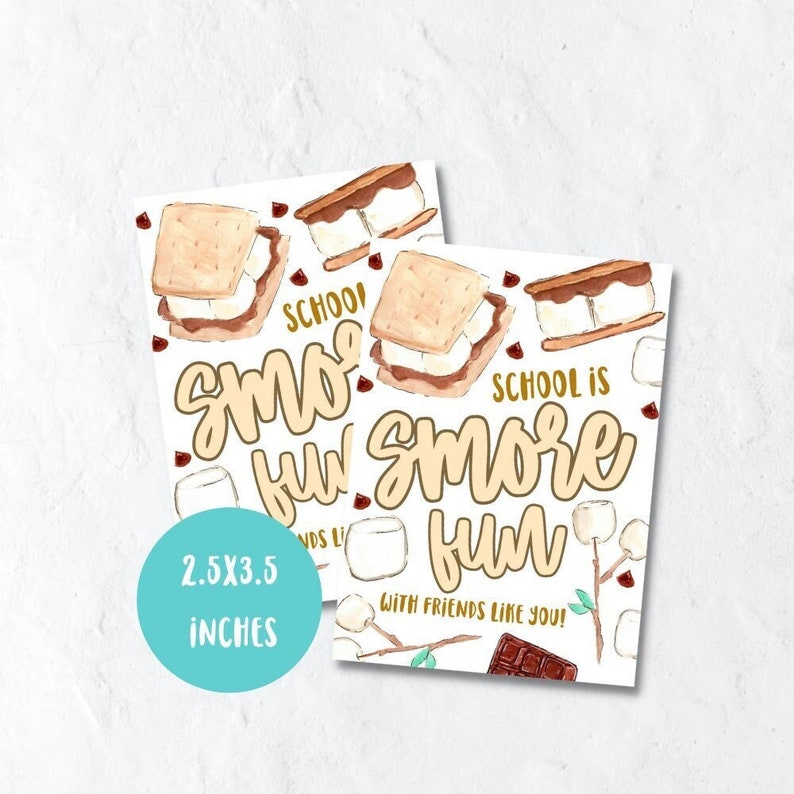 Printable Summer Smore Gift Tag Summer is Smore Fun Tag - Etsy