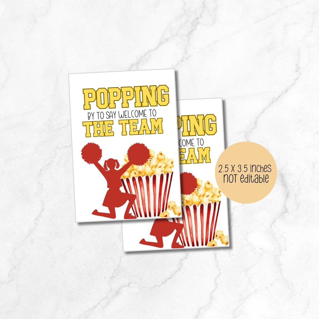 Printable Cheer Popcorn Dance Squad Printable, Cheerleading Competition ...