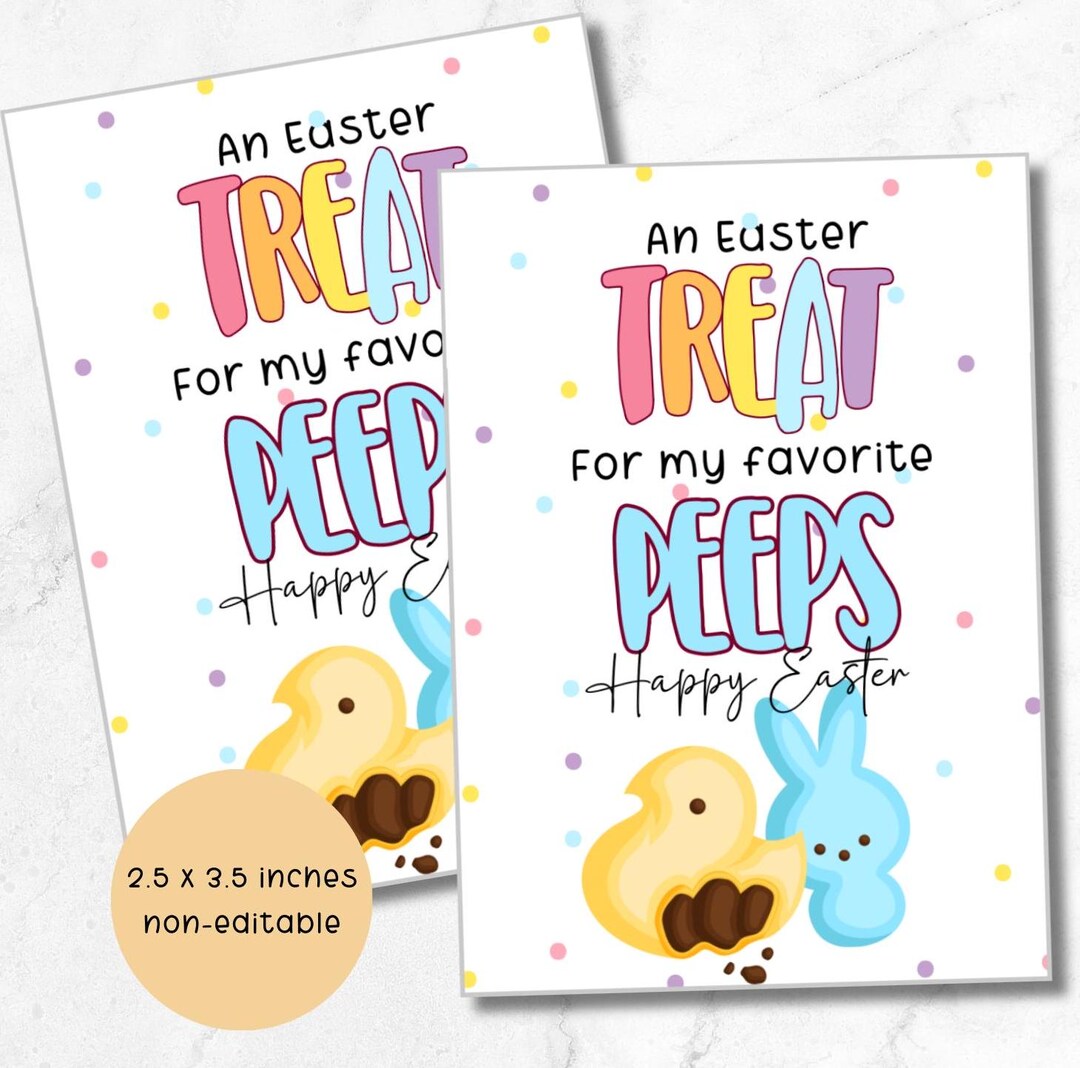 Printable Easter Gift Tag, Treat Bag Gift Tag, an Easter Treat for My ...
