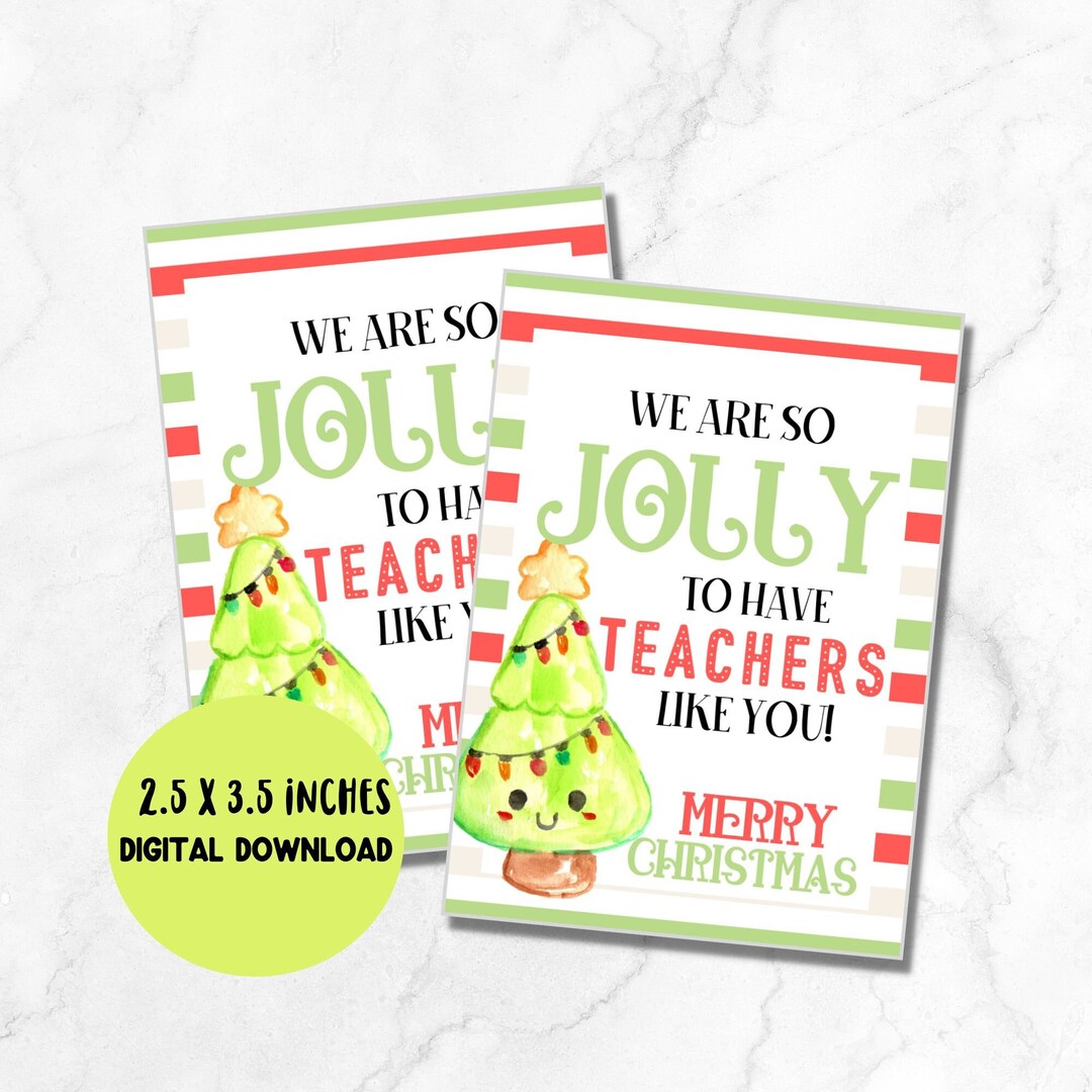 Printable Christmas Tag, Teacher Appreciation Tag, Christmas Gift Tag ...