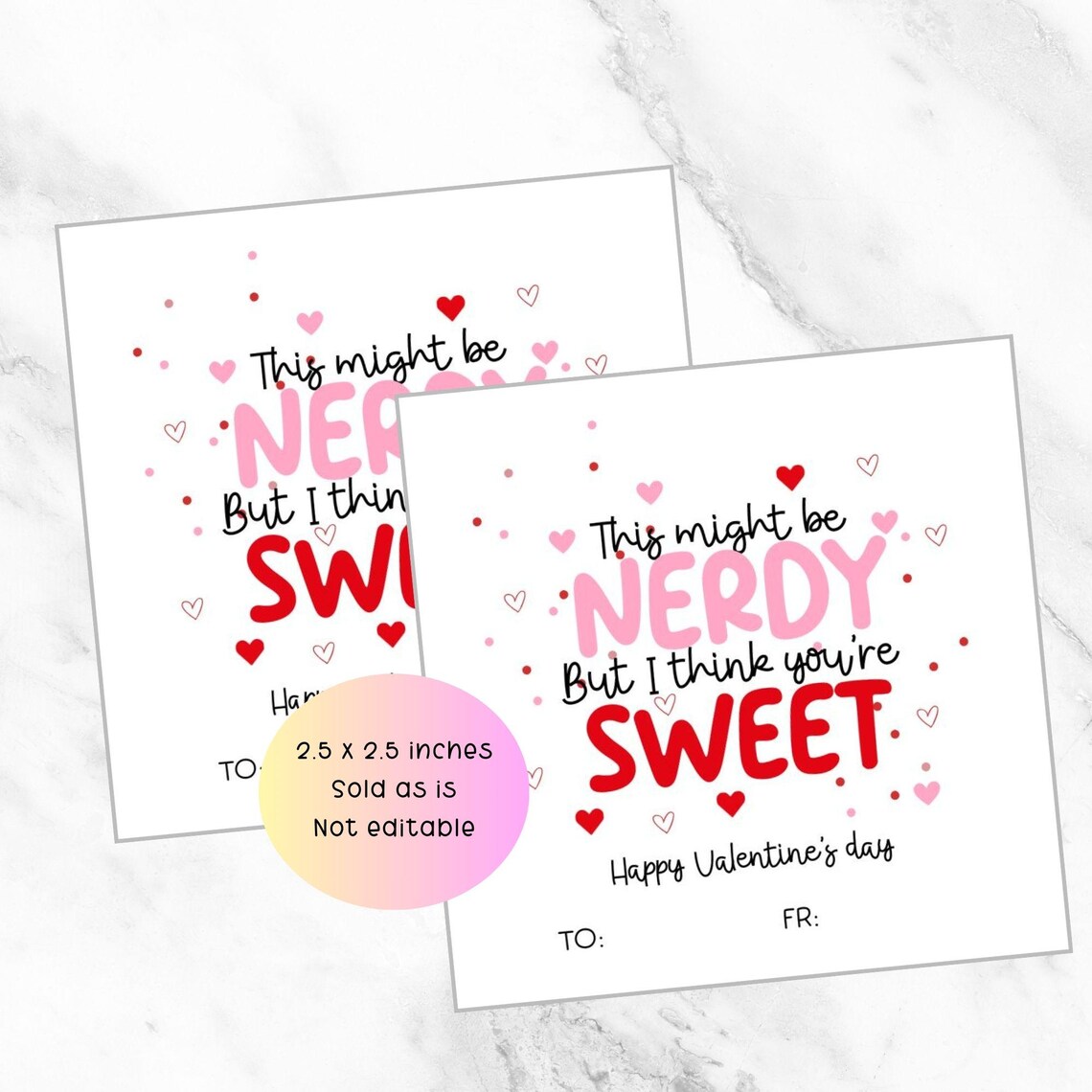 Printable Valentines Day Favor Tag, This Might Sound Nerdy Tag, Candy ...