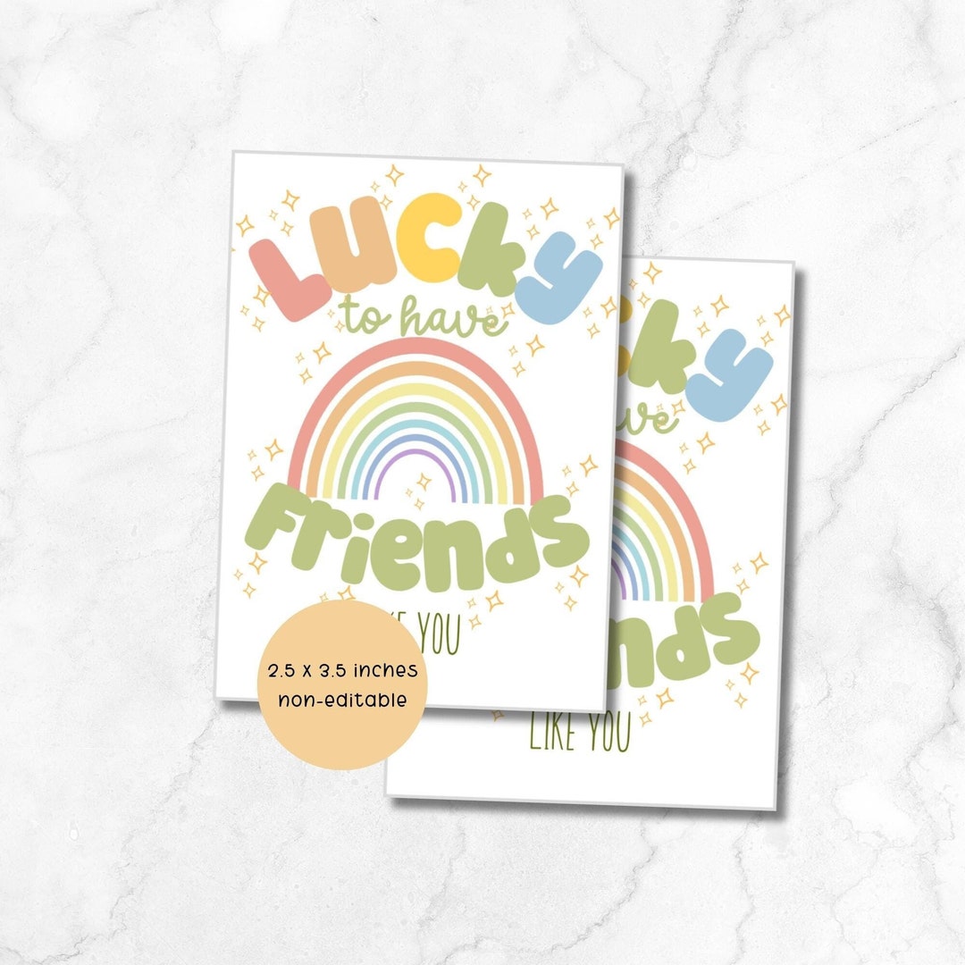 Lucky to Have Friends Like You, St Patricks Day Tag, Friend Gift Tag - Etsy