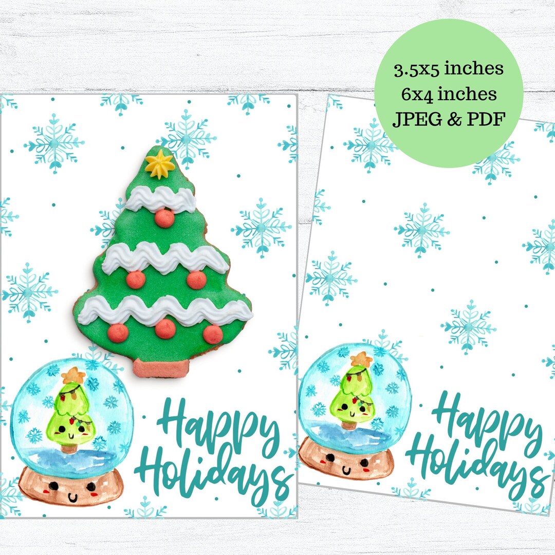Mini Cookie Card Printable - Christmas Cookie Backing Printable ...