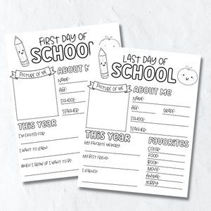 Printable First and Last Day of School Keepsake Worksheet, Back to ...