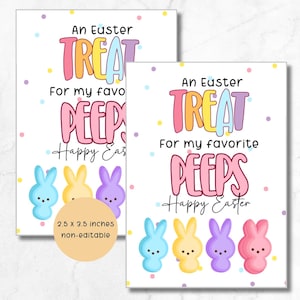 Printable Easter Gift Tag, Treat Bag Gift Tag, an Easter Treat for My ...