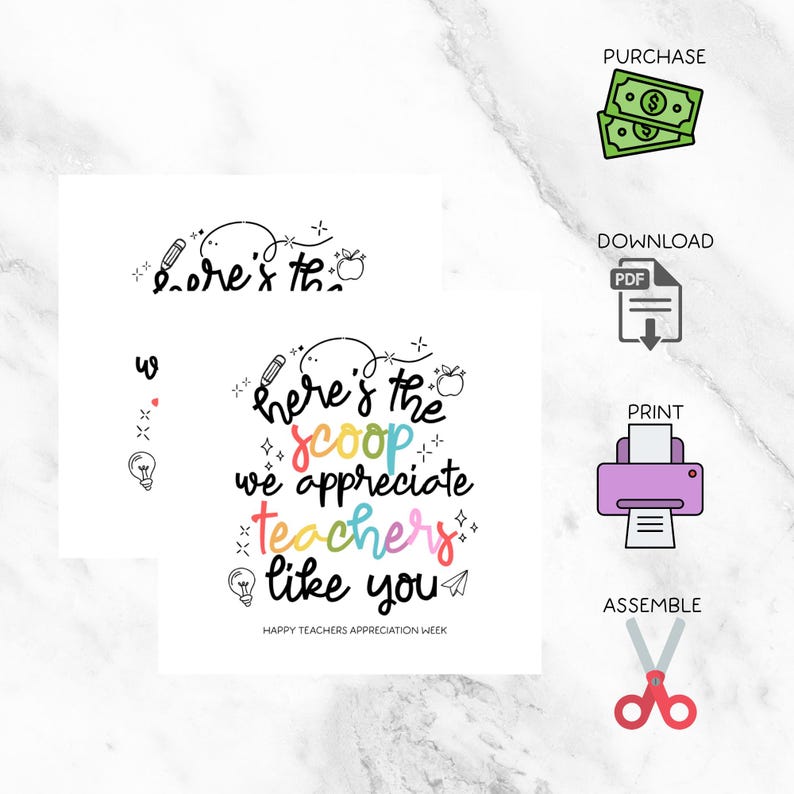 Ice Cream Teachers Appreciation Week Tag, Printable Ice Cream Favor Tag ...