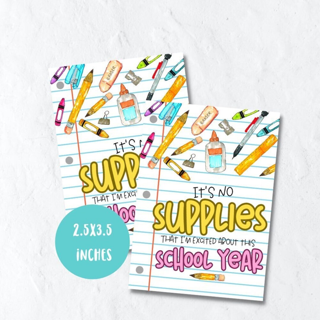 Back to School Teacher Gift Tag, It's Not Supplies Printable Gift Tag ...