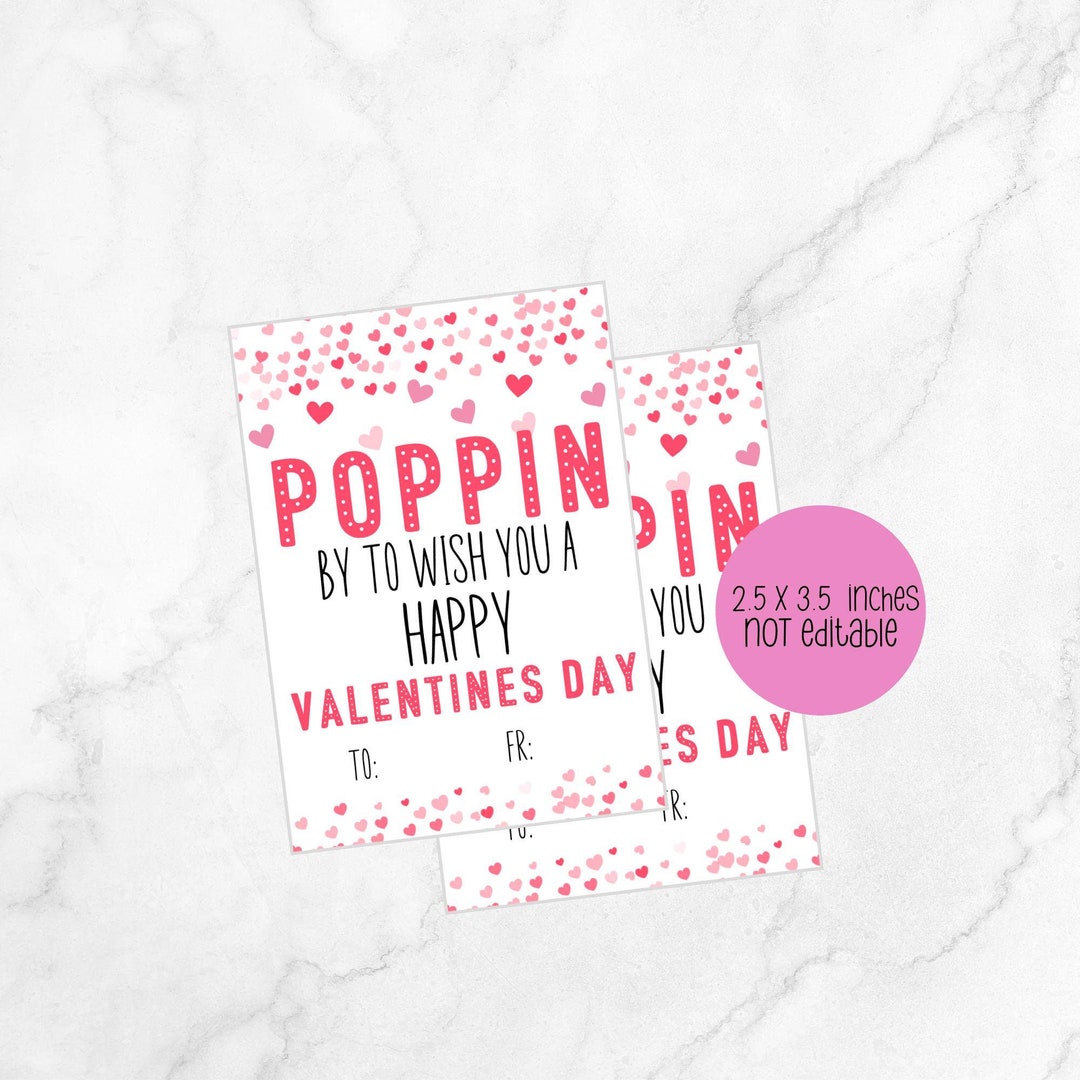 Poppin by to Wish You a Happy Valentines Day, Non Candy Valentine ...