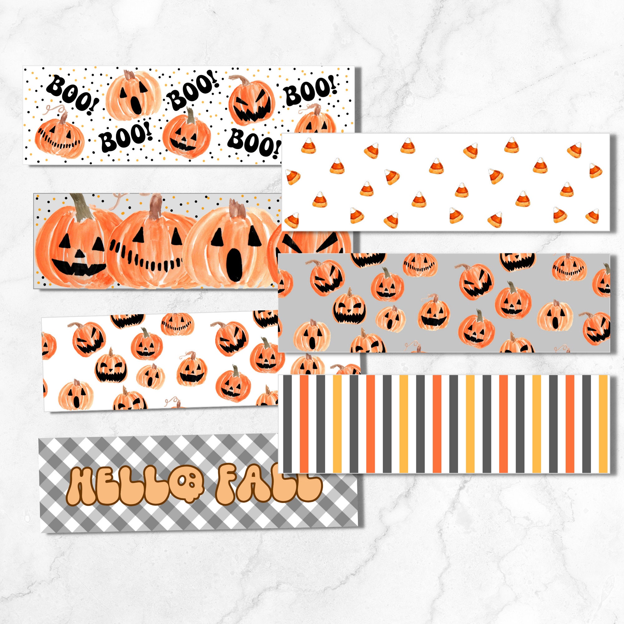 Classroom Bulletin Board Border Printable Halloween Theme - Etsy
