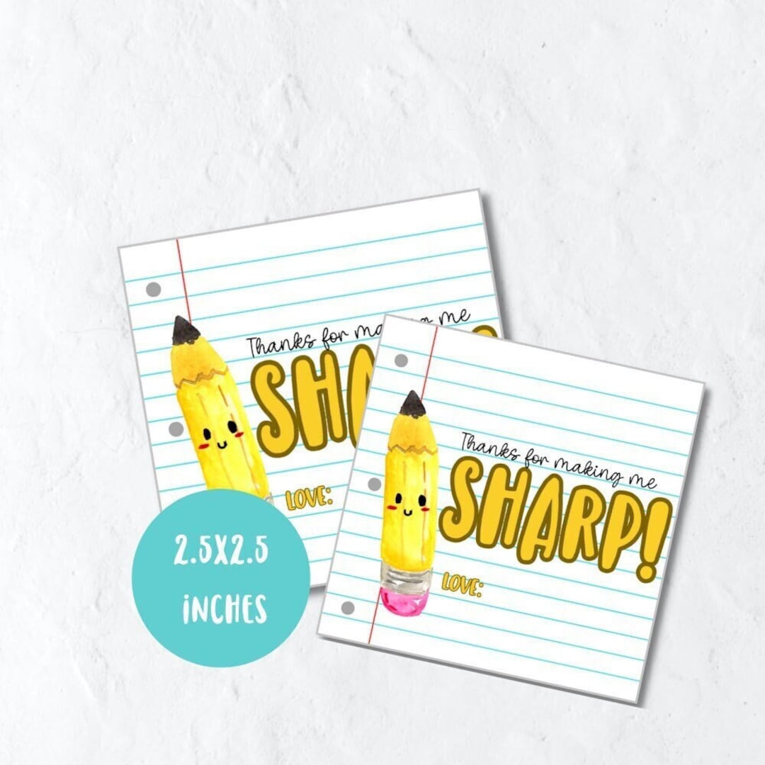 Printable Teacher Appreciation Week Gift Tag Printable, Thanks for ...