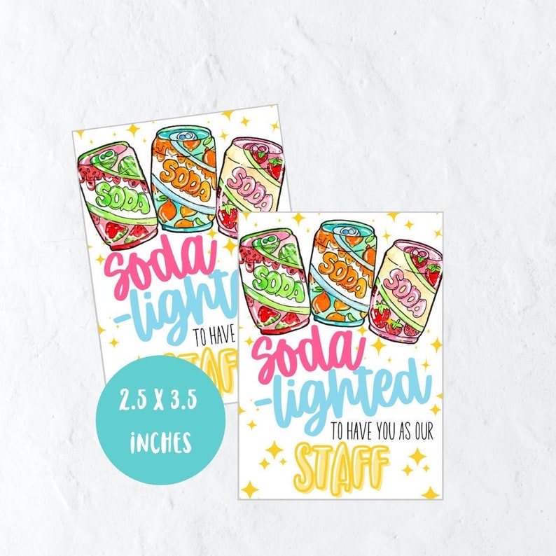 Soda-lighted to Have You as Our Staff, Employee Appreciation, Coworker ...