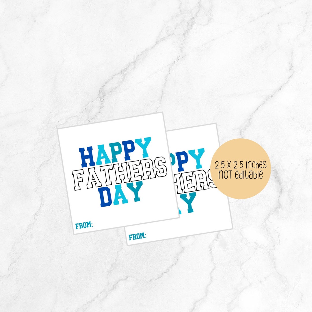 Happy Fathers Day Gift Tag, Printable Gift Tag, Printable Tag, Digital ...