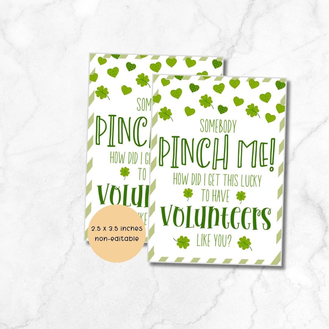 St Patricks Day Printable, Lucky to Have Volunteers Like You,volunteer ...