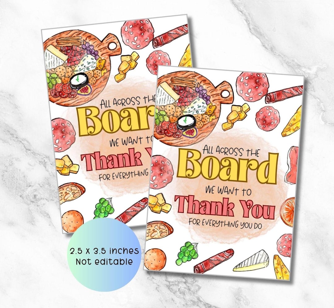 Teacher’s Appreciation Week Tag, Cheese Board Tag, Charcuterie Gift Tag ...