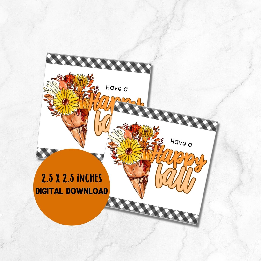 Printable Fall Tag, Autumn Gift Tag, Have a Happy Fall Printable Gift ...