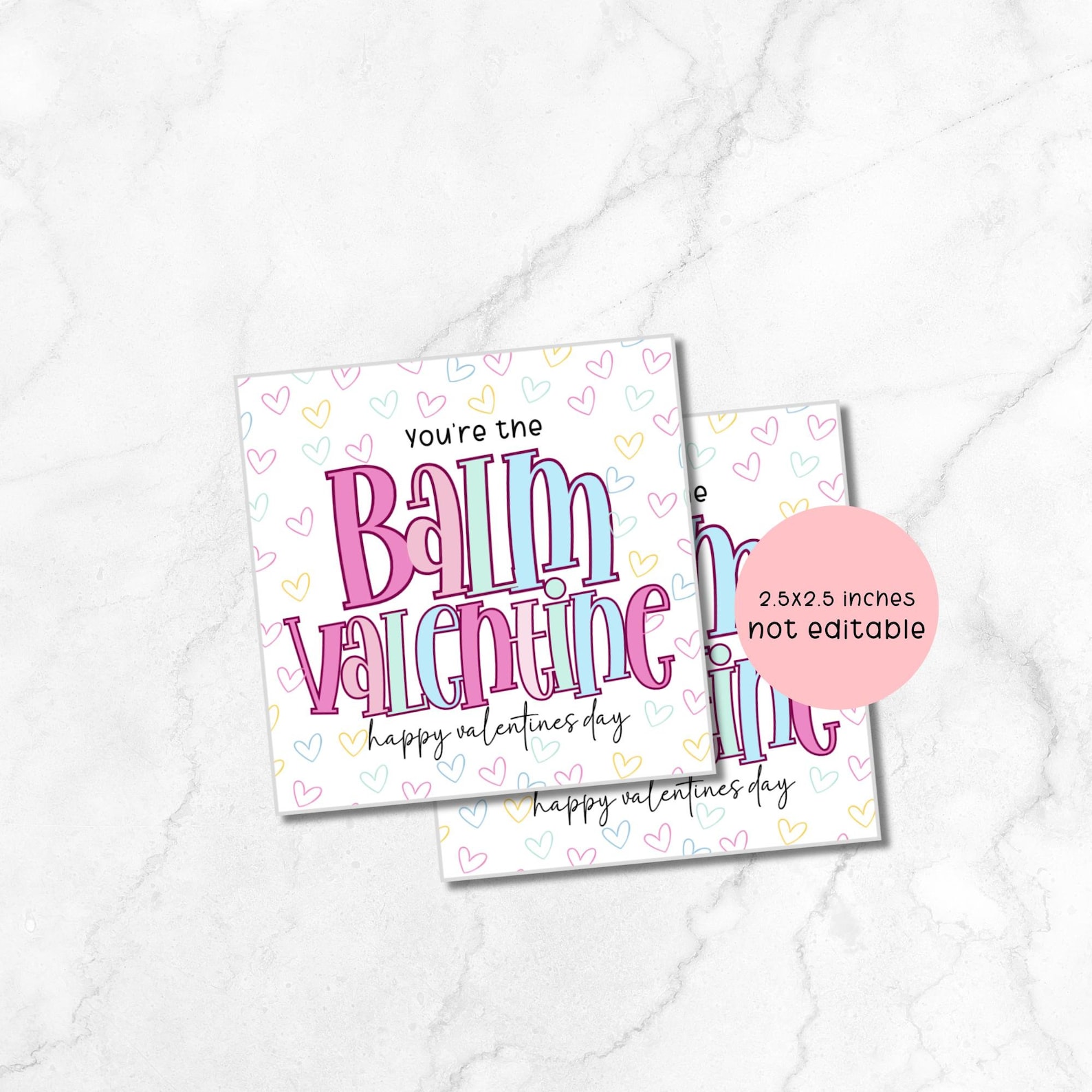 You're the Balm Valentine, Lip Balm Valentine, Non-candy Valentine, Lip ...
