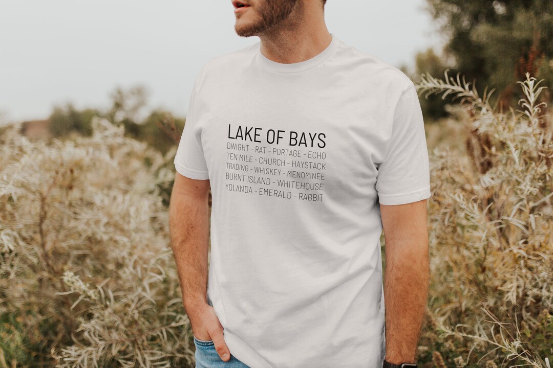 The Bays of Lake of Bays Shirt, Halliburton Clothing, Cottage Gifts and ...
