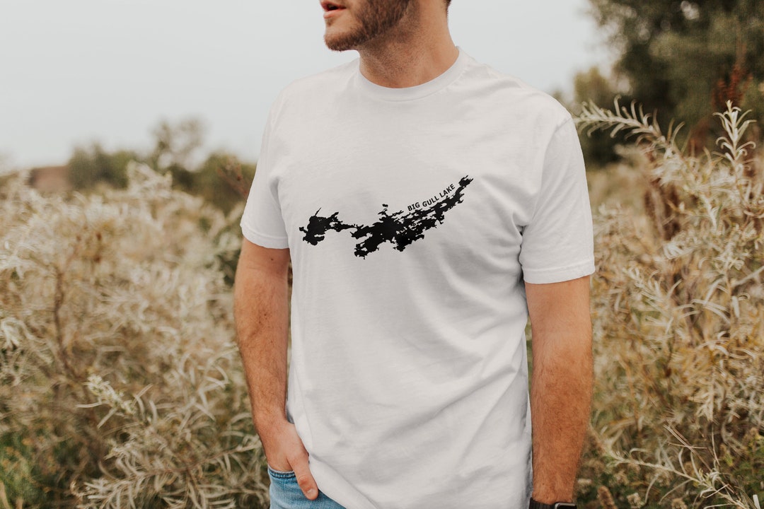 Big Gull Lake Map Unisex T-shirt, North Frontenac Park Cottage Clothing ...