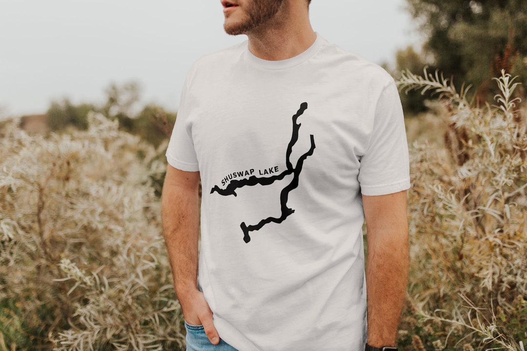 Lake Shuswap Map Shirt, British Colombia Clothing, Cottage Country ...
