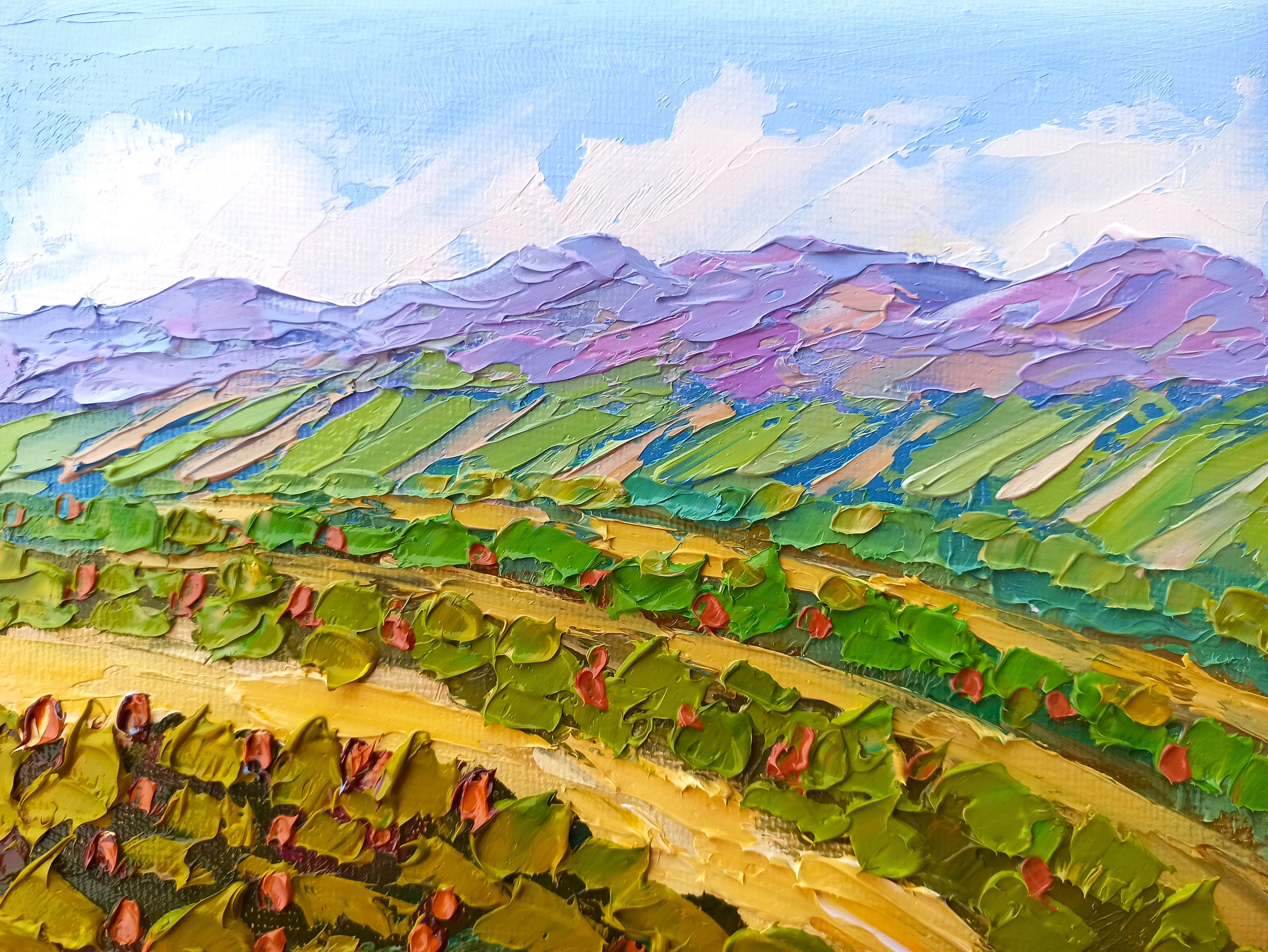Vineyard Painting Abstract