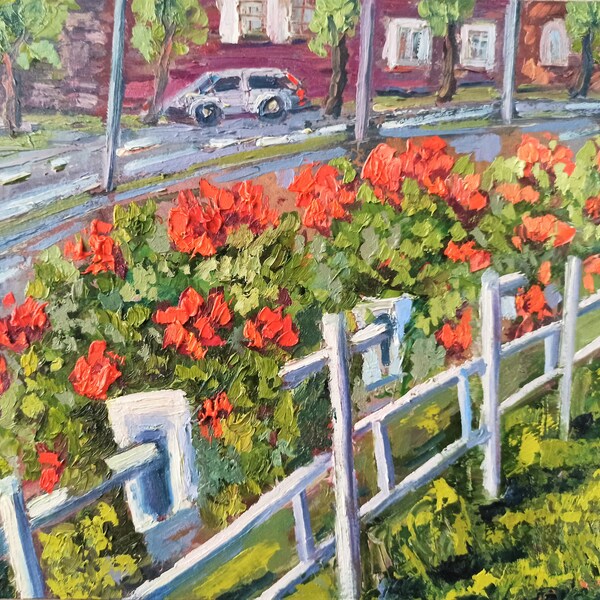 Geranium Painting - Etsy