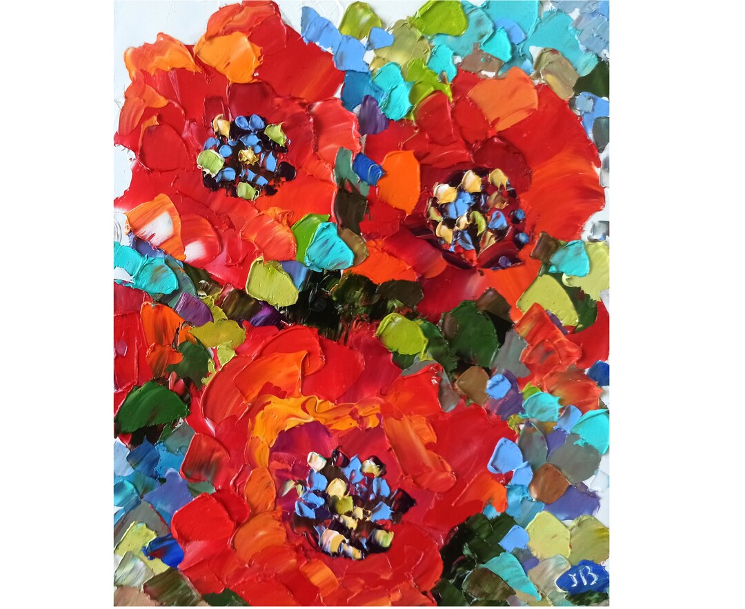 Poppies Oil Painting Flower Original Art Poppy Original - Etsy Poppies Oil Painting Flower Original Art Poppy Original - Etsy