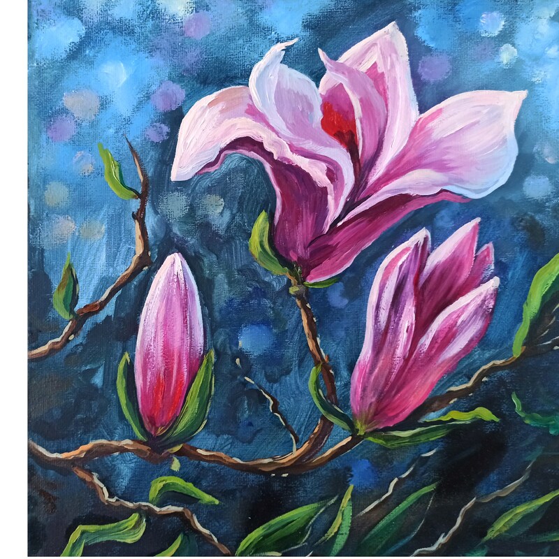 Magnolia Painting - Etsy