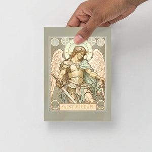 Saint Michael Vintage Print - Etsy