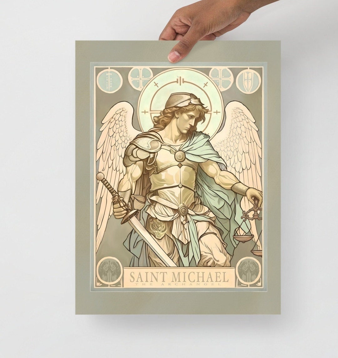Saint Michael Vintage Print - Etsy