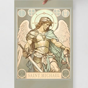 Saint Michael Vintage Print - Etsy