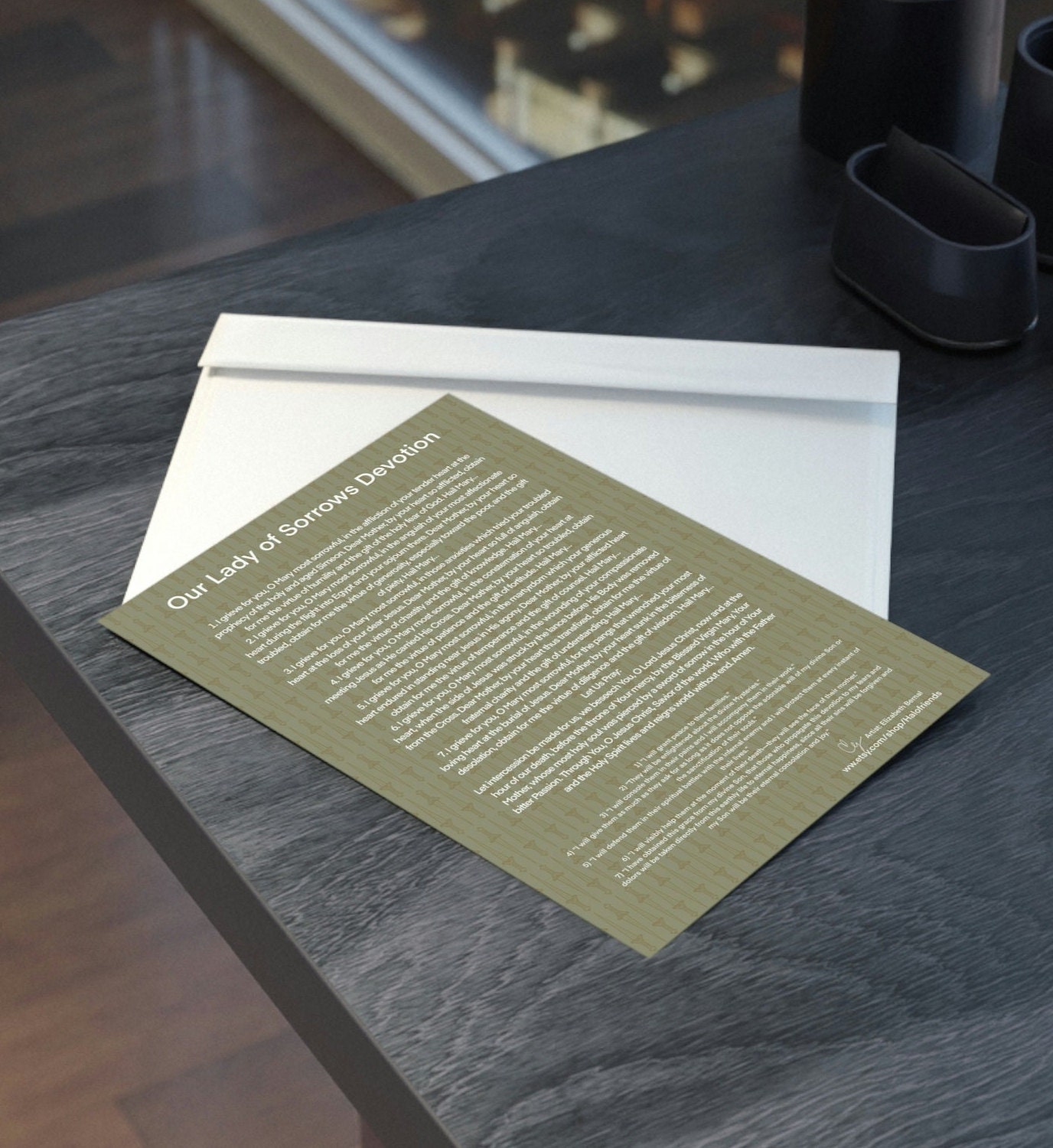 Our Lady of Sorrows Prayer Card - Etsy