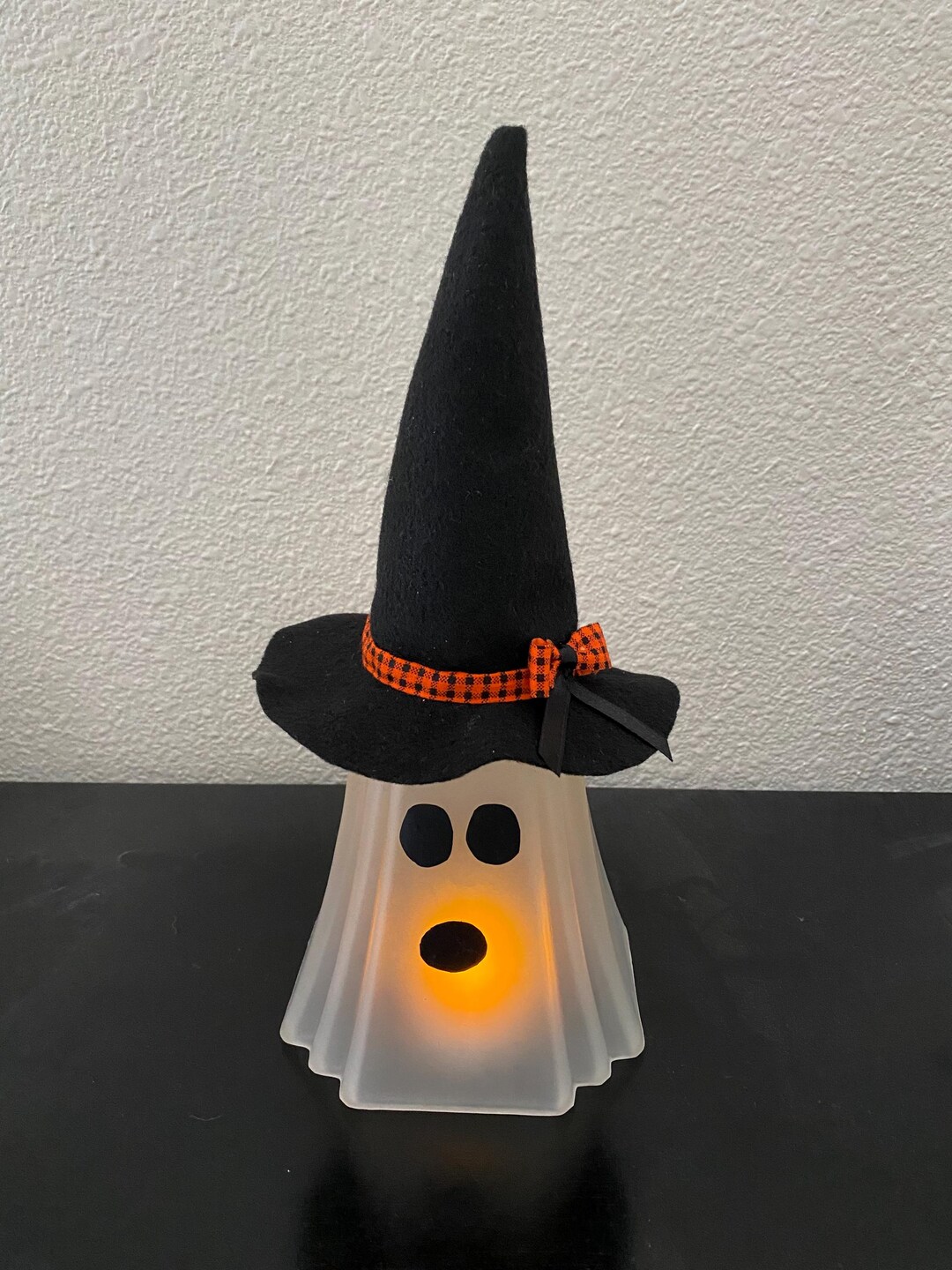 Halloween Ghost Light Globe With Witch Hat - Etsy
