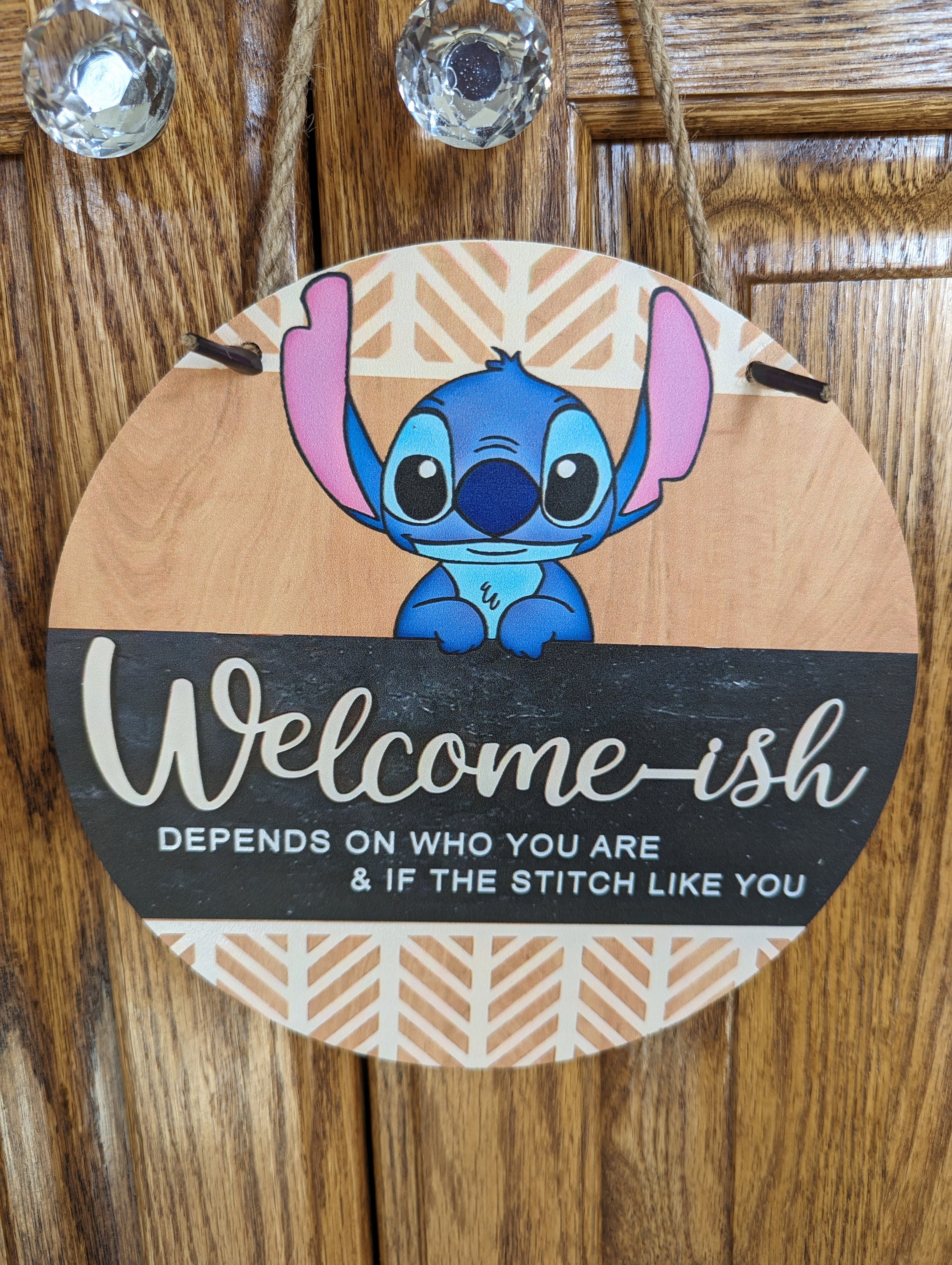 Disney Lilo and Stitch Welcome Sign 8 in Including Hanging Rope - Etsy