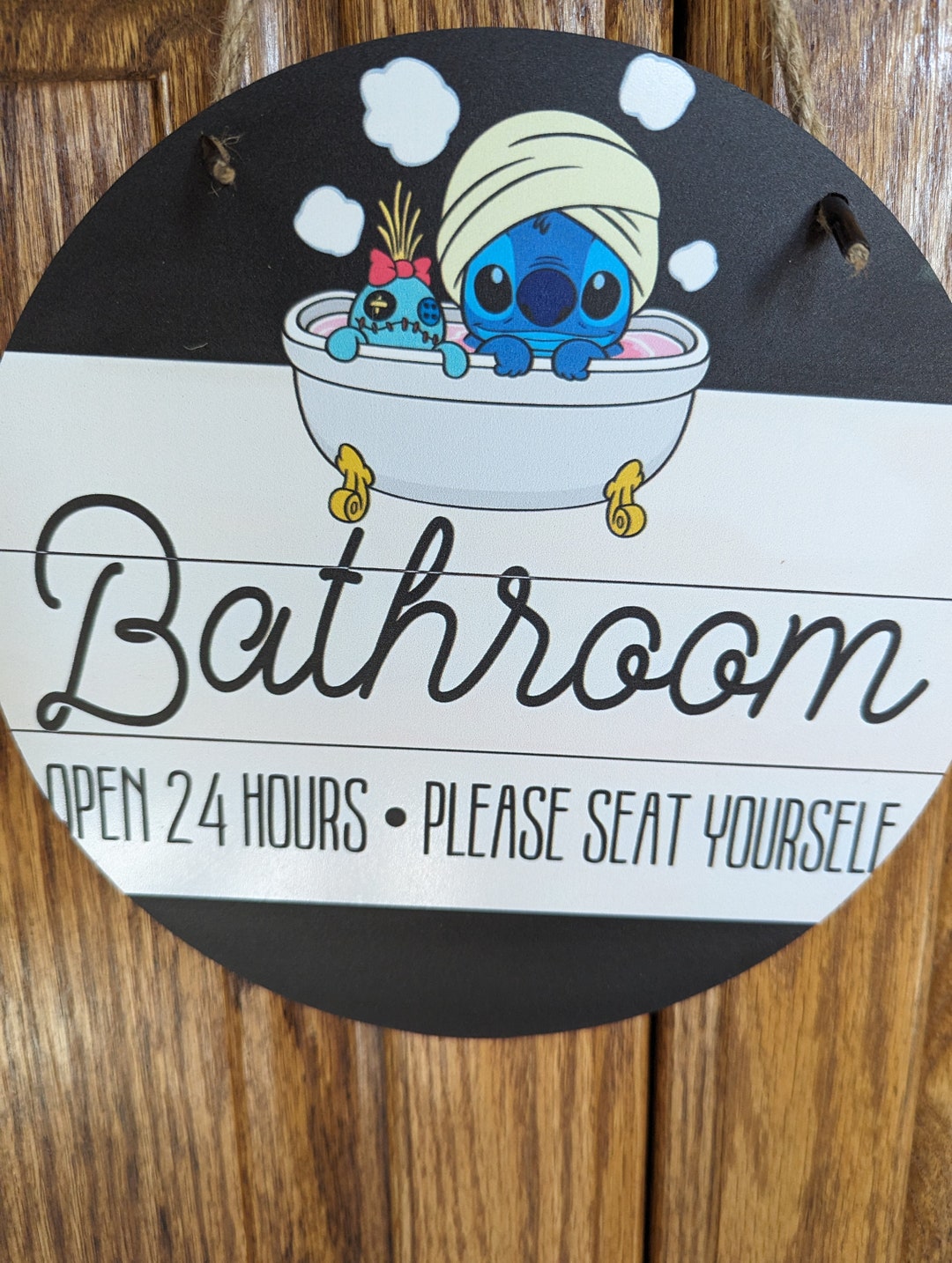 Disney Bath Lilo and Stitch Bath Home Sign 8in - Etsy