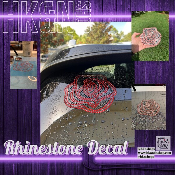 Rhinestone Car Decal - Etsy