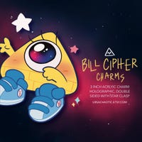 Blushing Bill Cipher Gravity Falls Keychain - Etsy