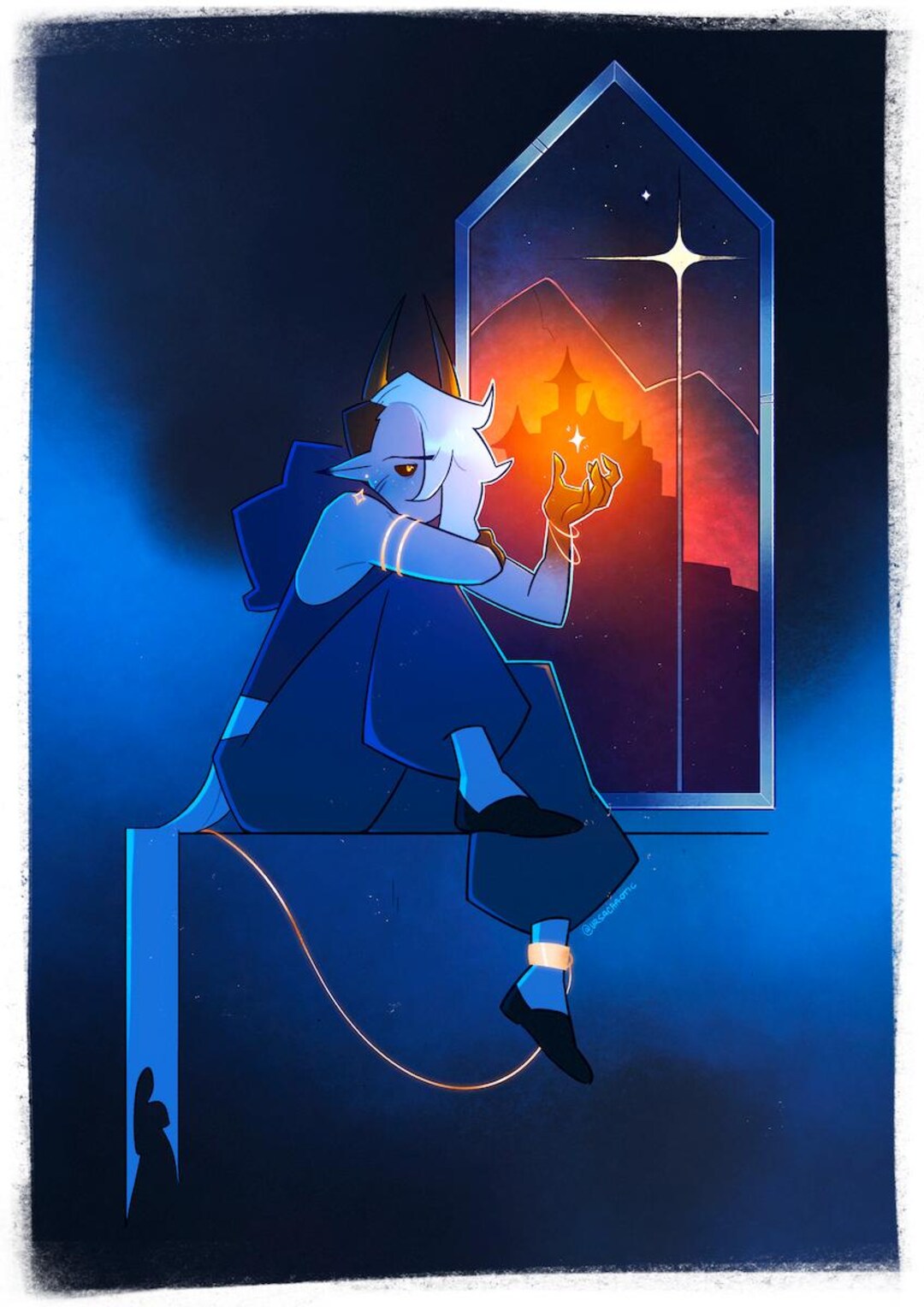 Celestial Demon Illustration Original Character Webcomic 5x7 Print - Etsy