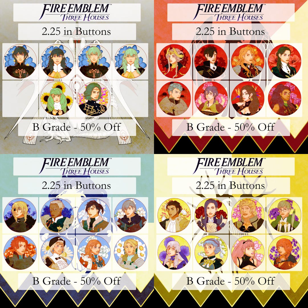 B Grade Fire Emblem: Three Houses Buttons - Etsy