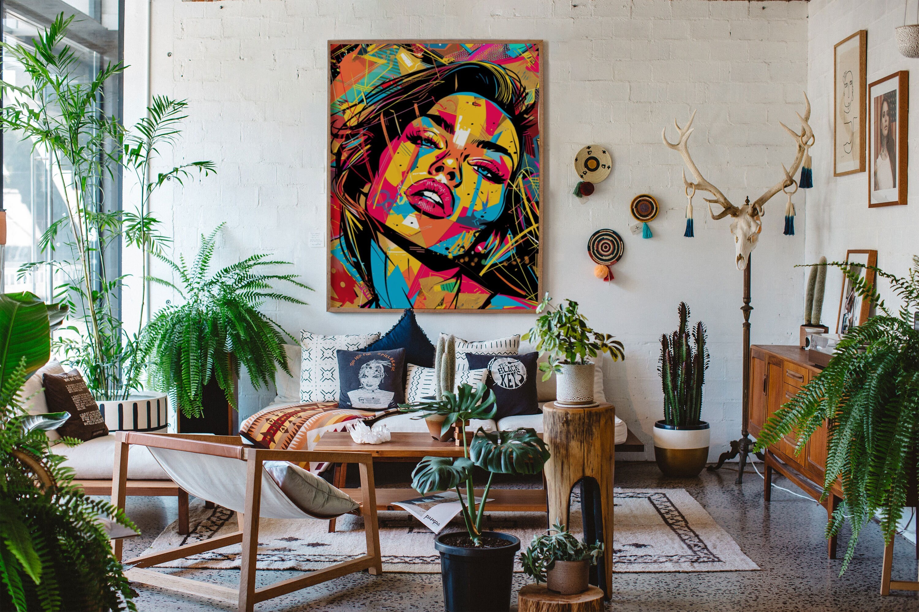 Pop Art Poster, 70s Retro Home Decor, 70s Vintage Poster, Hippie Home ...